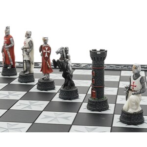 The Knights Templar Crusade Chess Set Hand-painted - Etsy UK