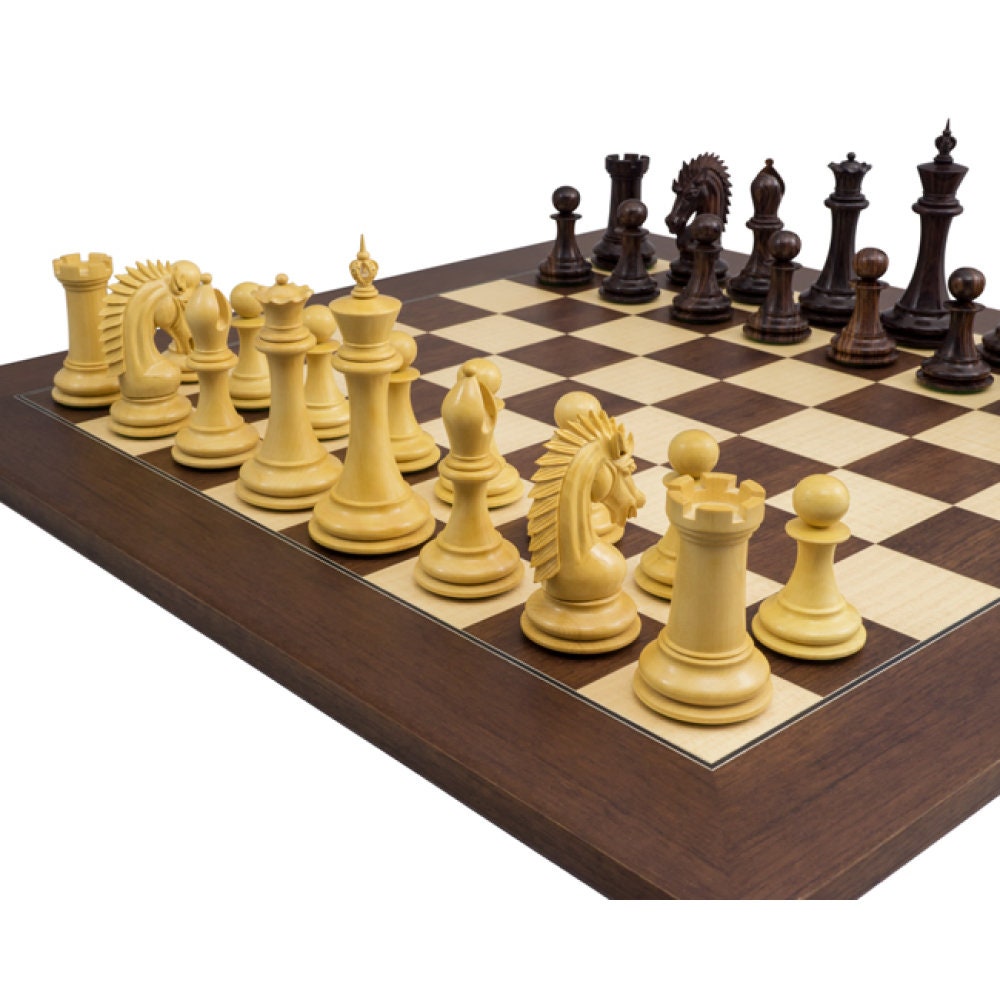 The Sheffield Knight Rosewood Palisander Chess Set - Etsy UK