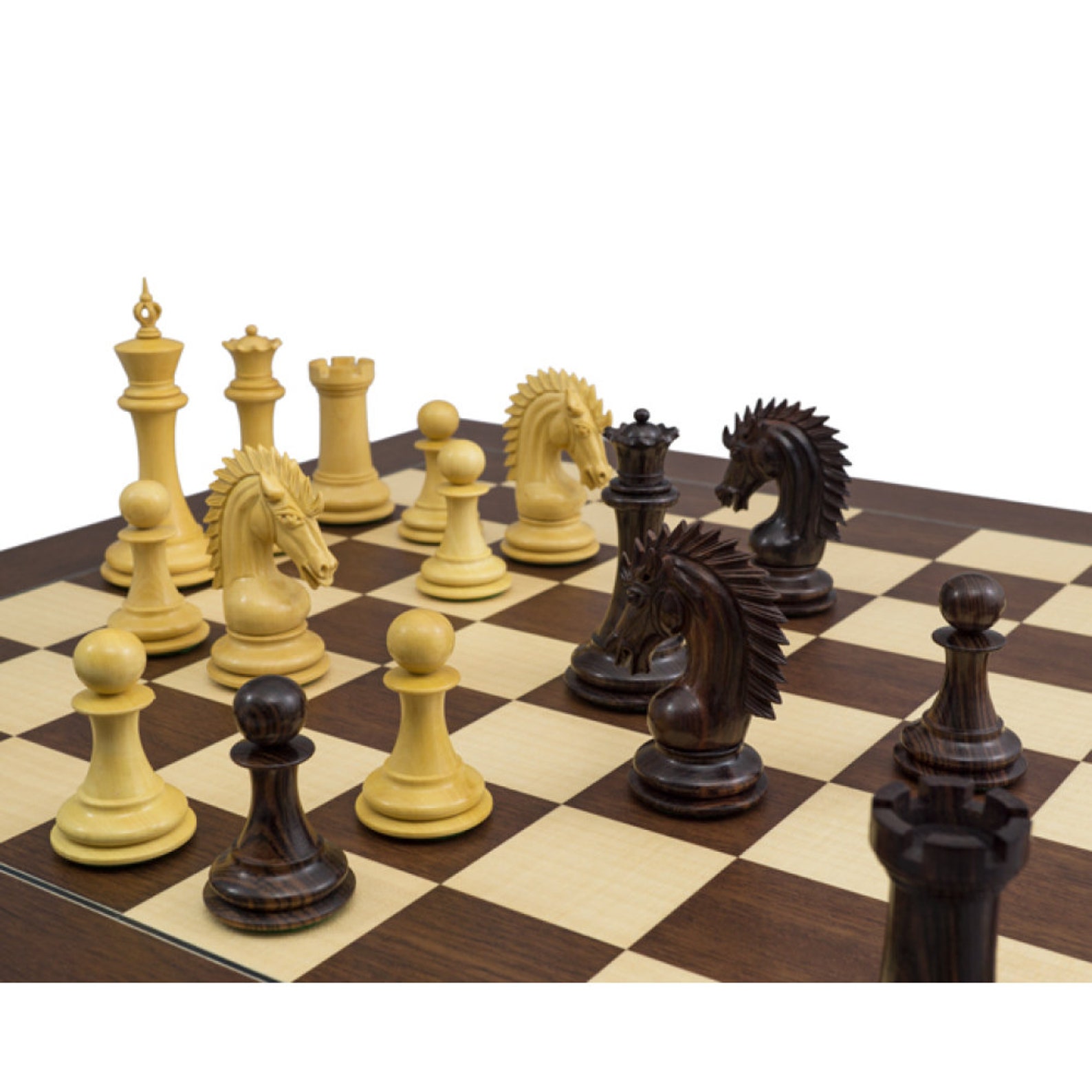 The Sheffield Knight Rosewood Palisander Chess Set - Etsy UK