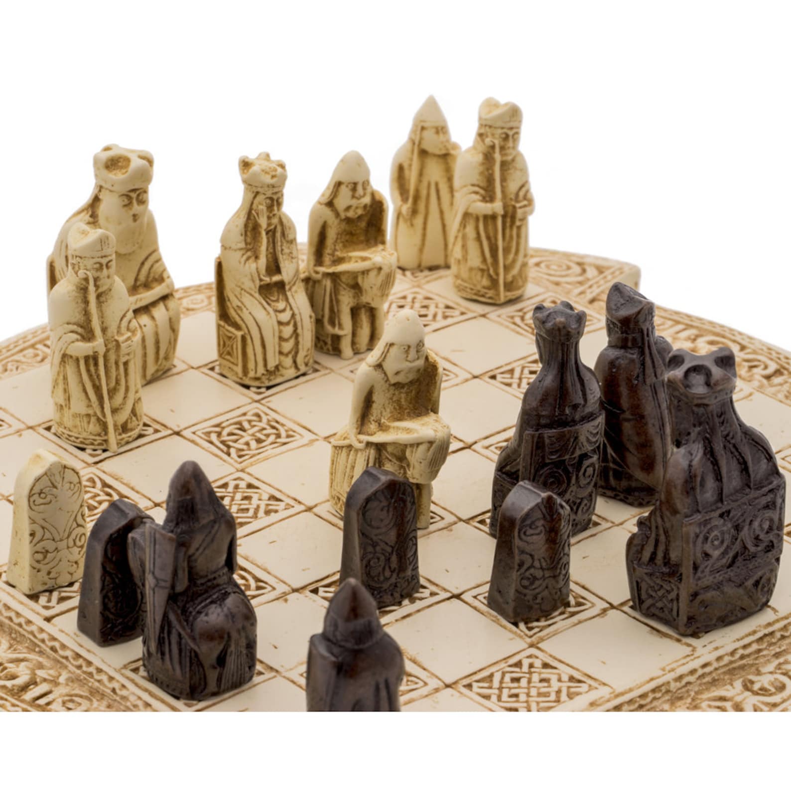 Isle of Lewis Compact Celtic Chess Set 9 Inches in Ivory - Etsy