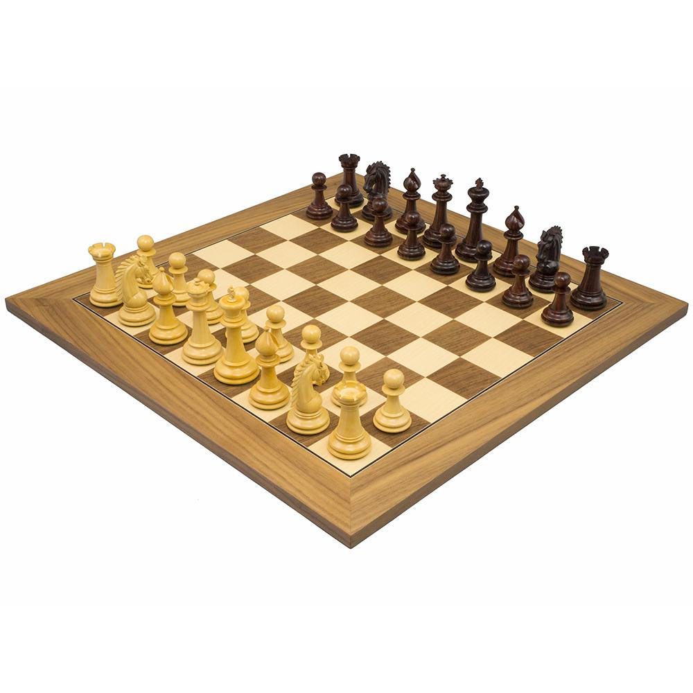 The Sheffield Knight Rosewood & Walnut Chess Set - Etsy