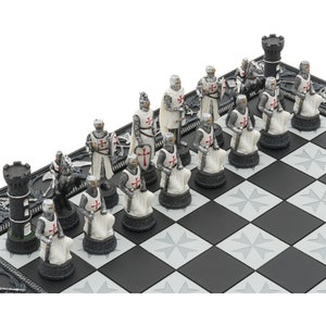 The Knights Templar Crusade Chess Set Hand-painted - Etsy UK