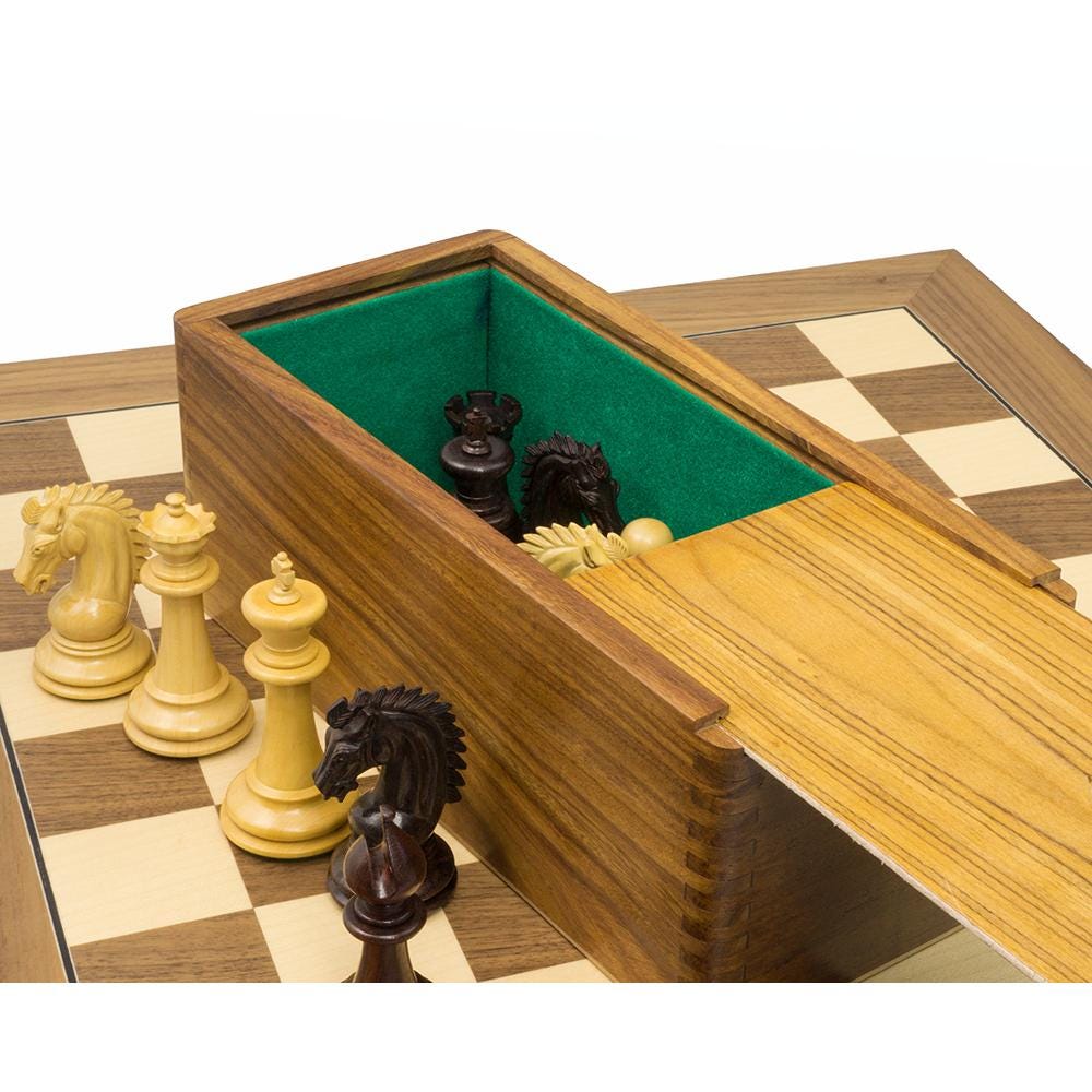 The Sheffield Knight Rosewood & Walnut Chess Set - Etsy