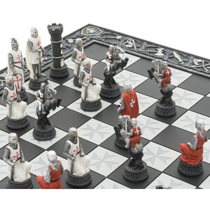 The Knights Templar Crusade Chess Set Hand-painted - Etsy UK