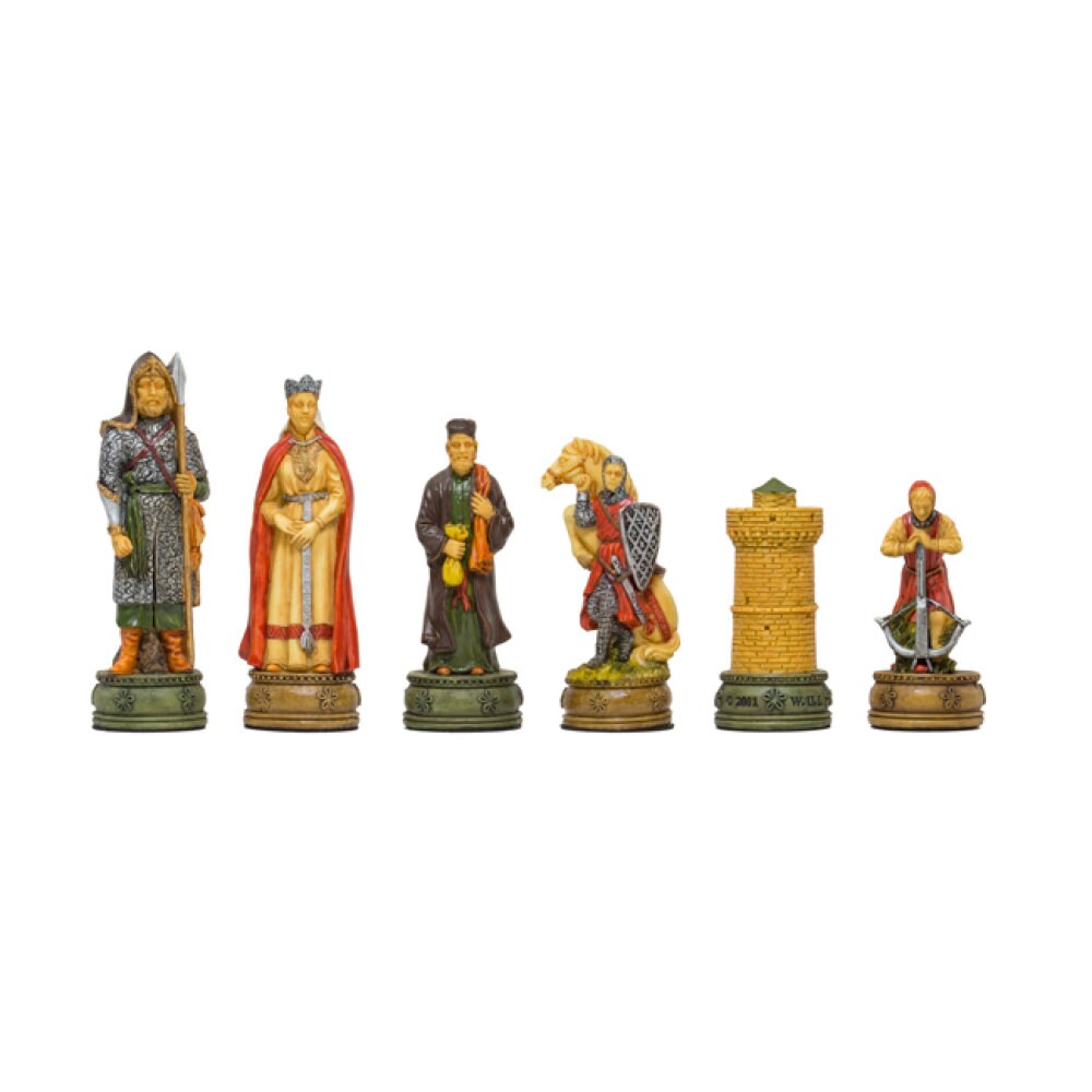 The Camelot Hand painted themed chess pieces by Italfama | Etsy