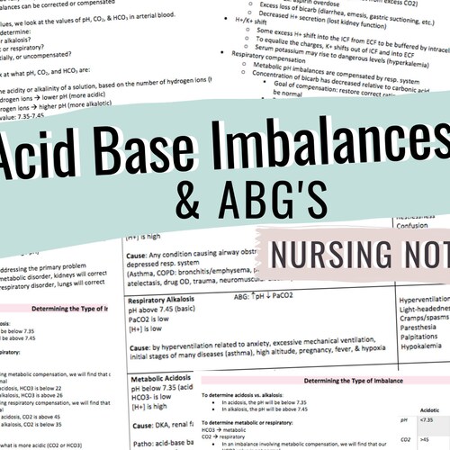 Acid Base Nursing Notes