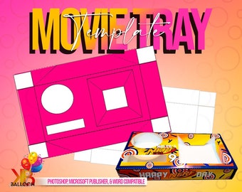 Movie Tray Template | Etsy