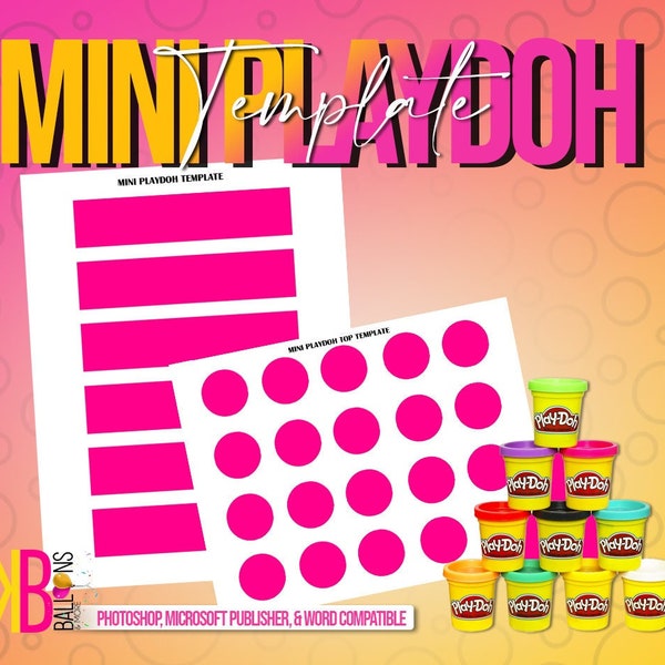 Playdoh Template - Etsy
