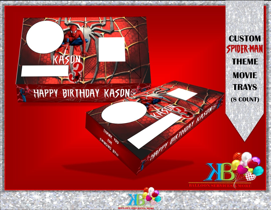 Custom Baby Spider-man Movie Trays (quantity of 12) - Party Favors ...