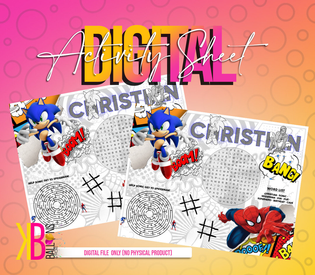 Birthday Coloring Placemat, Birthday Party Coloring Page, Activity ...