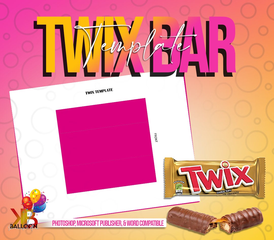 Instant Download Twix Template - Party Favors- Treats- Kids Parties - Etsy