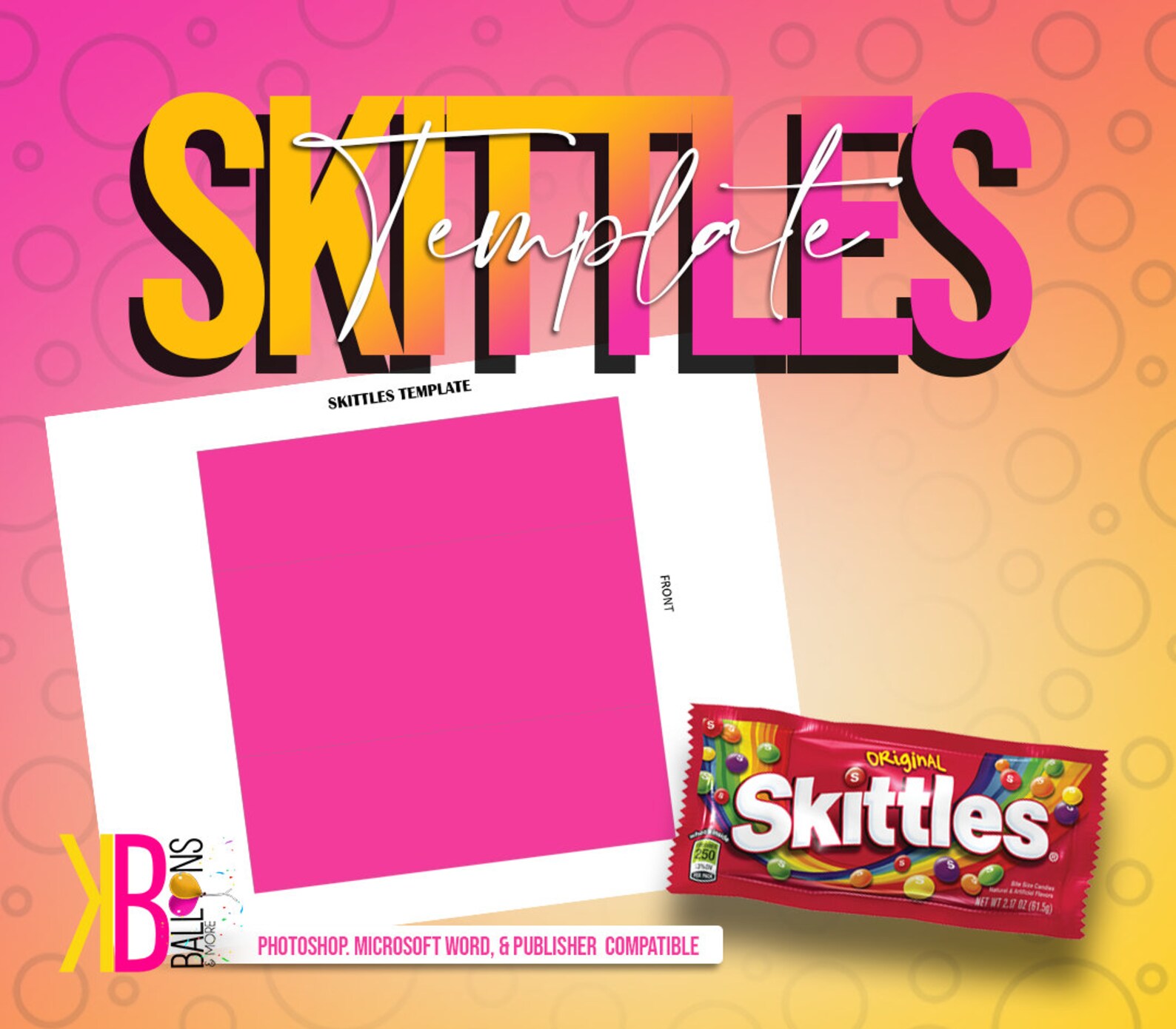 Instant Download Skittles Template - Party Favors- Treats- Kids Parties ...
