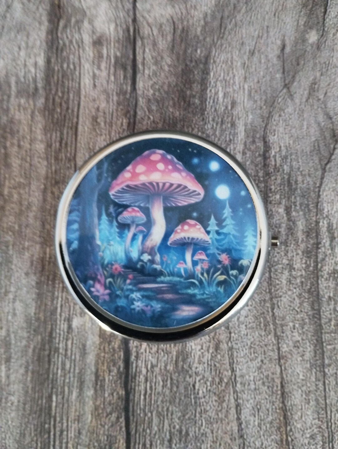 Mushroom Pill Tin, Pill Box - Etsy