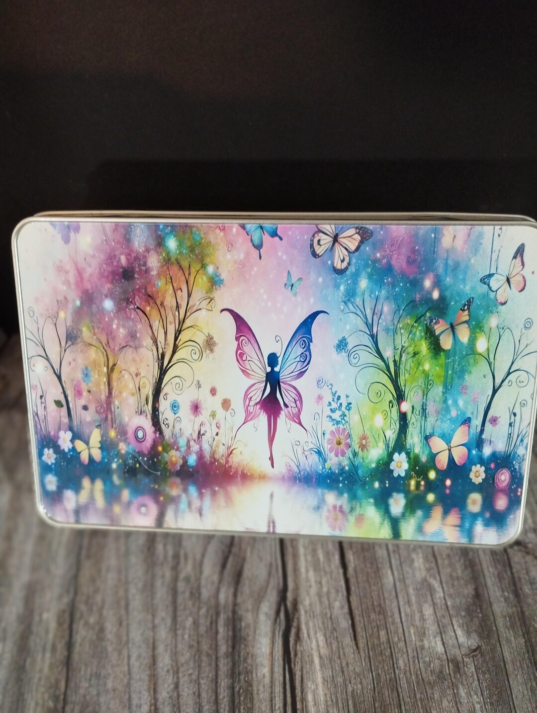 Metal Storage Tin, Fairy Storage Tin, Fairy Metal Tin - Etsy