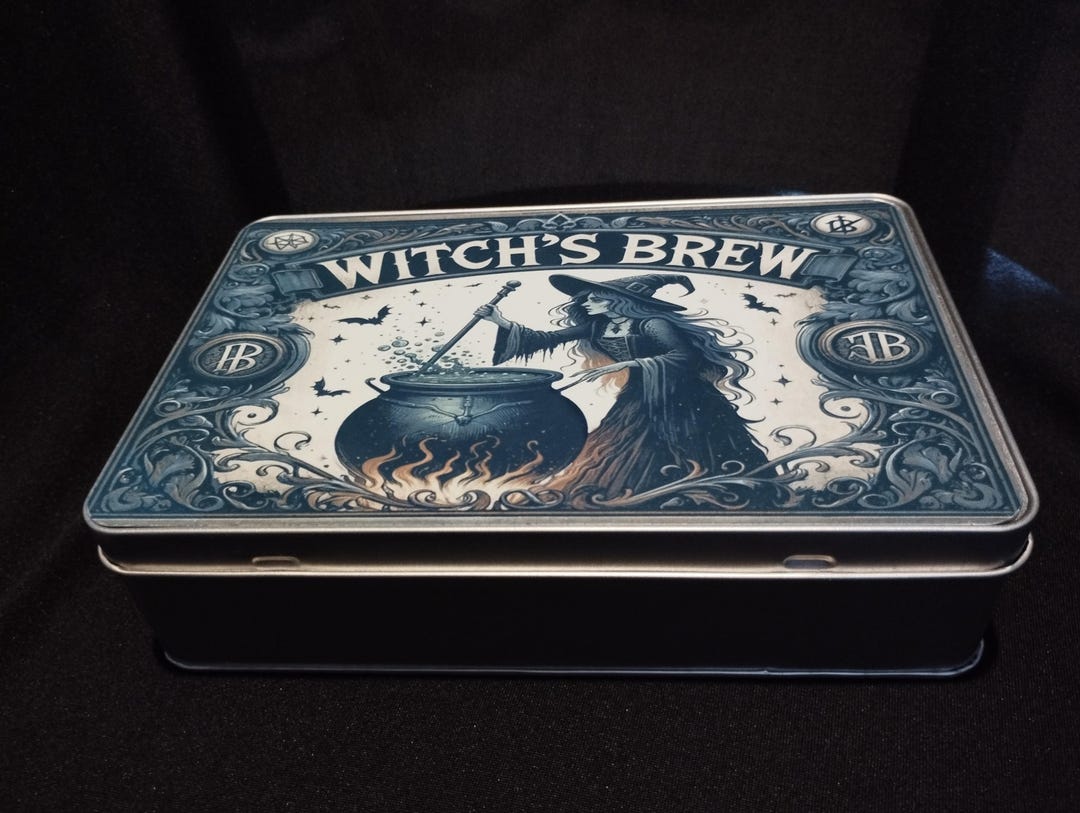 Metal Storage Tin, Witches Tin, Witches Brew Tin, Witch Storage Tin - Etsy