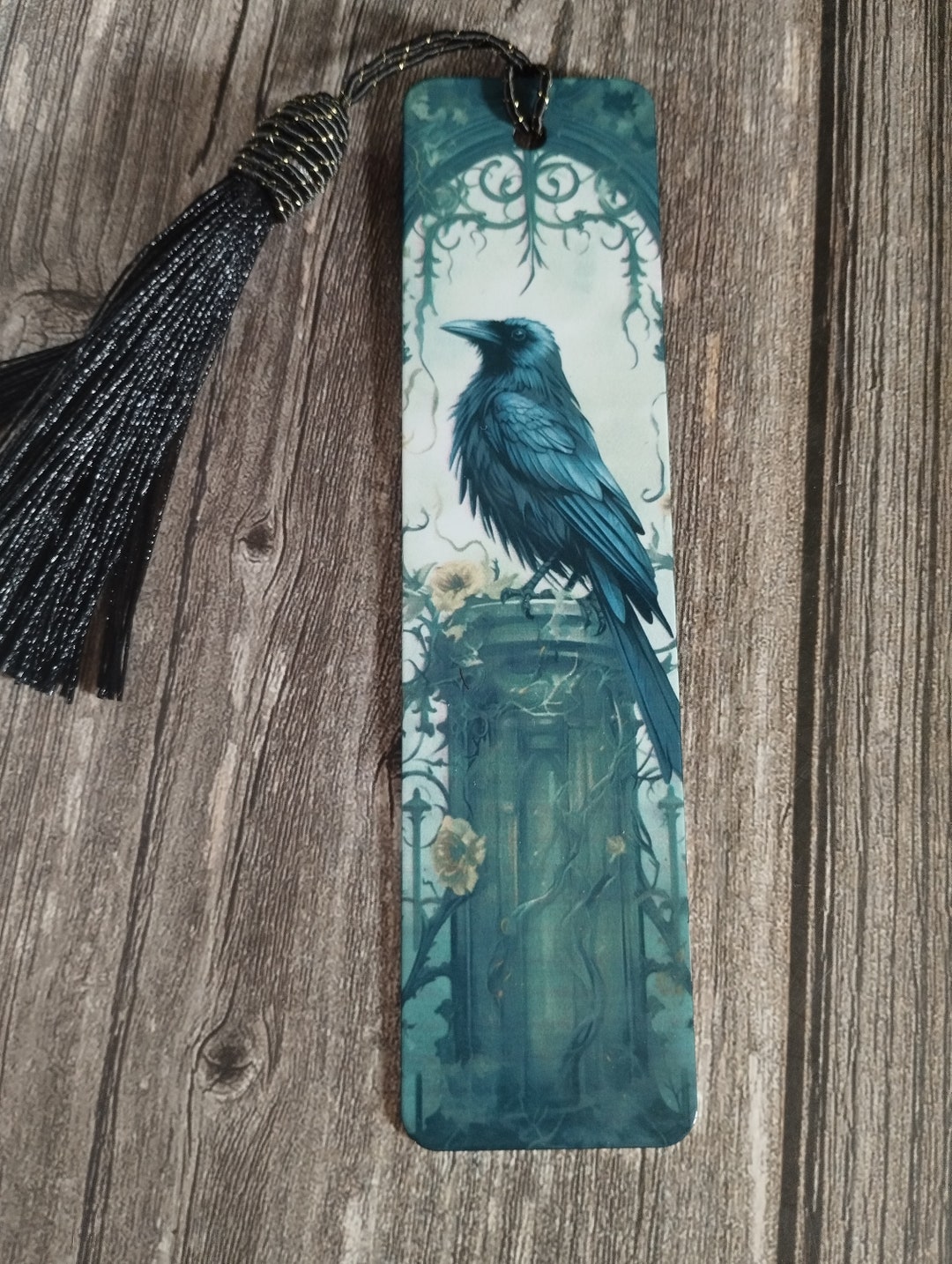 Gothic Bookmark, Crow Bookmark, Raven Bookmark, Metal Bookmark - Etsy