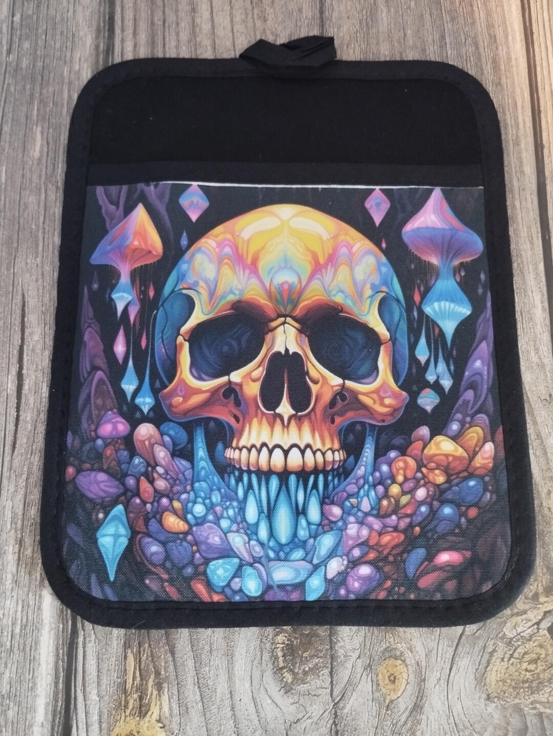 Pot Holder With Skull Design , Gothic Pot Holder , Gift for a Goth ...