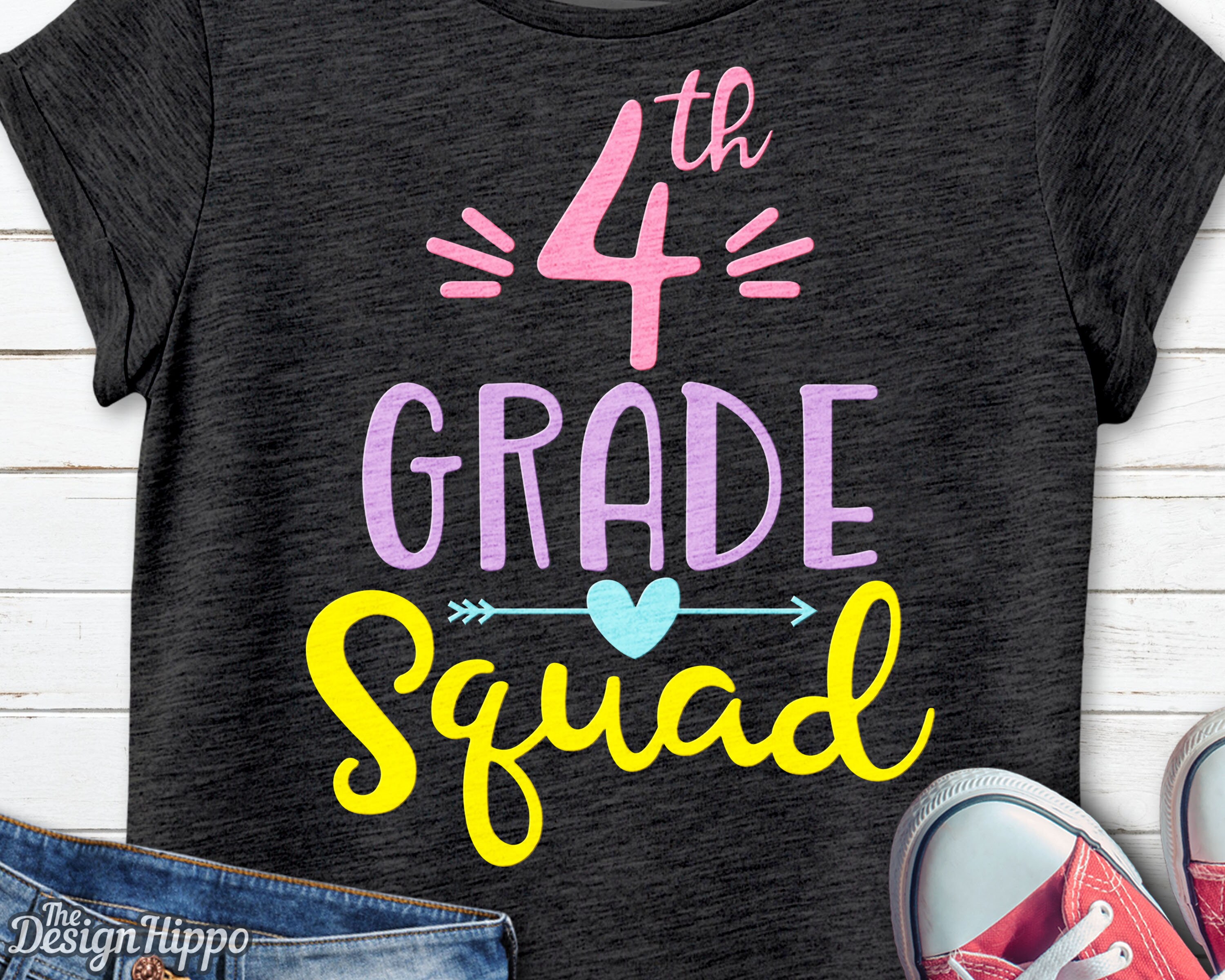 Fourth Grade Teacher SVG 4th Grade Teacher Shirt Back to School SVG ...