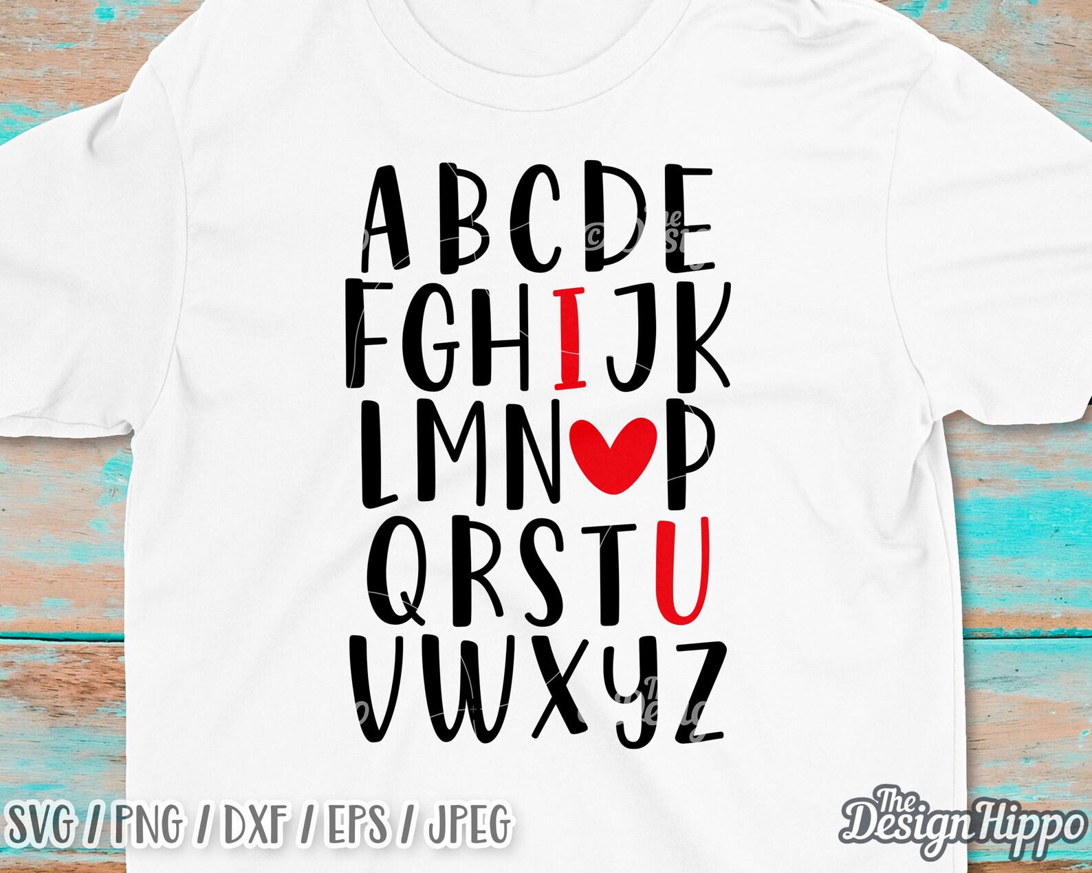 Abc I Love You Svg PNG I Love You Alphabet Svg Teacher | Etsy