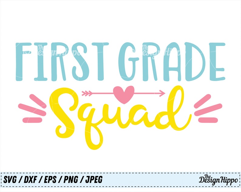 First Grade Squad Svg First Grade Svg Squad Svg 1st Grade Etsy