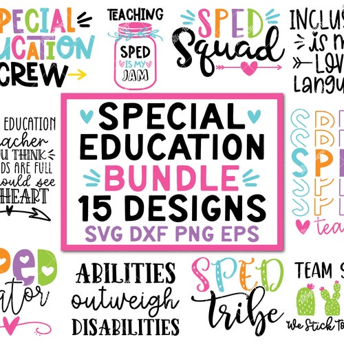 Special Education Svg Bundle Autism Svg Cut Files Sped - Etsy