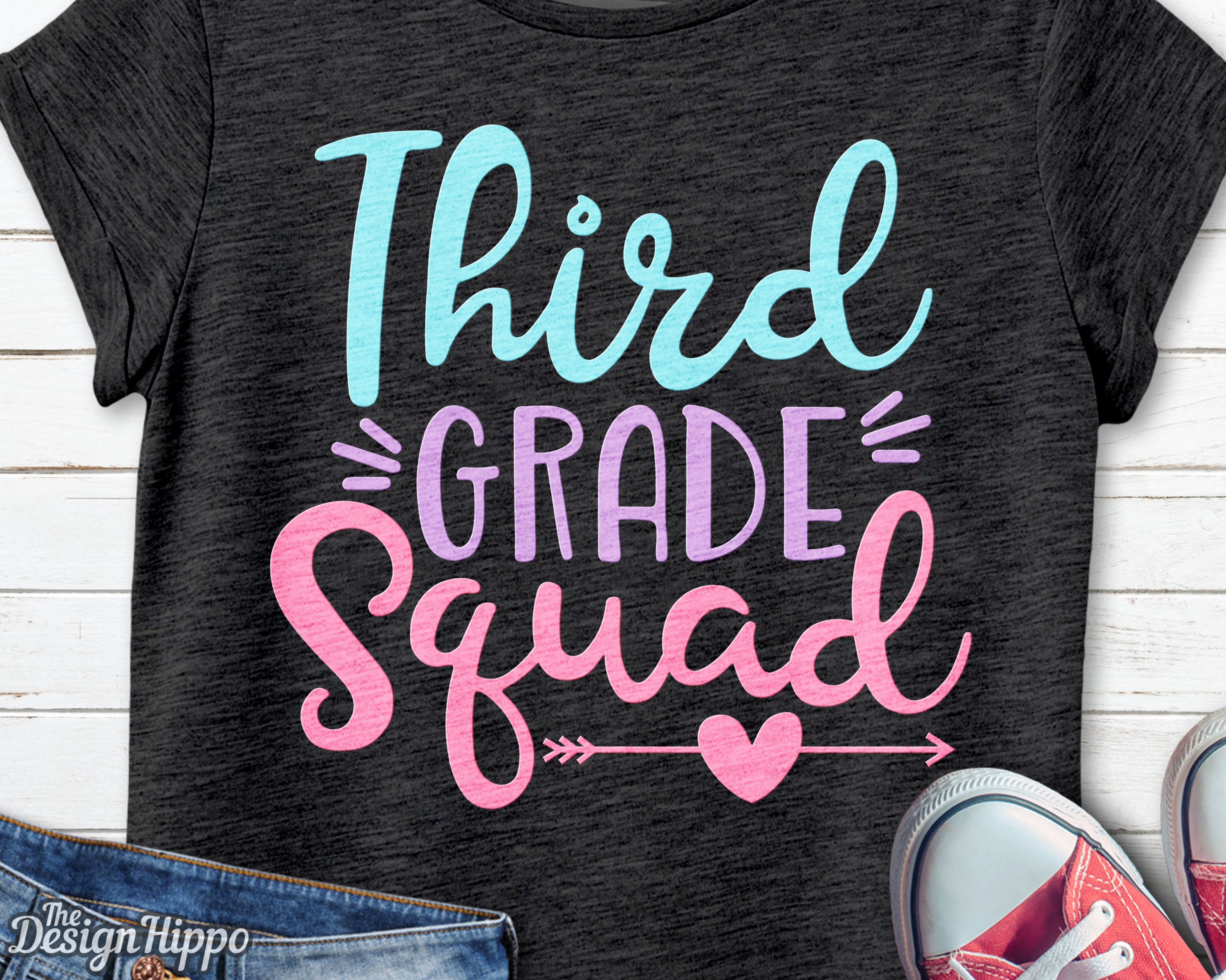 Back to school svg Third Grade Squad svg School SVG dxf Hello Third ...