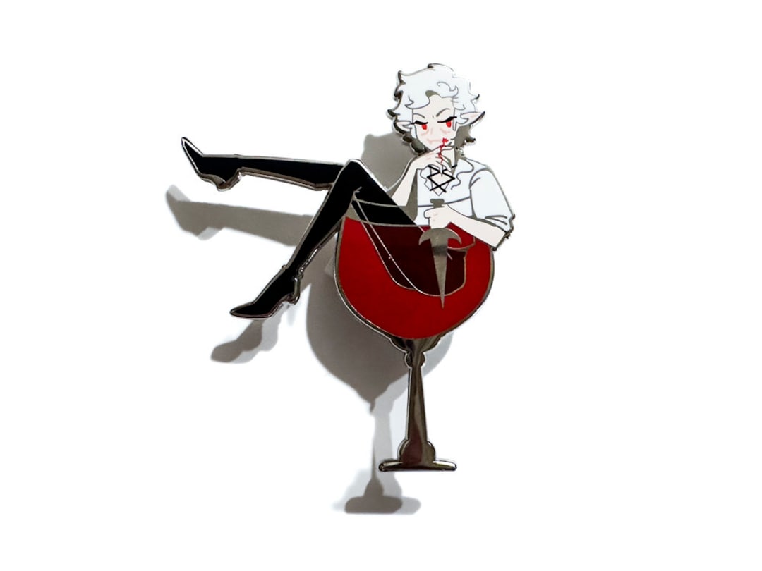 Astarion Wine Glass Enamel Pin - Etsy