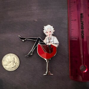 Astarion Wine Glass Enamel Pin - Etsy