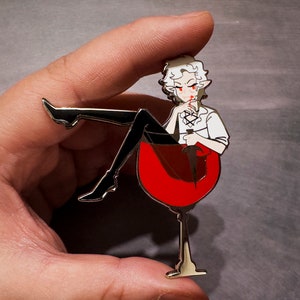 Astarion Wine Glass Enamel Pin - Etsy