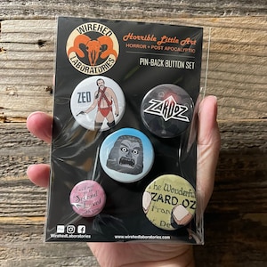 ZARDOZ Retro Cult Movie Button Set. 1.5 FIVE Pin Set Featuring Sean ...