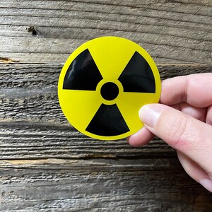 Radiation Warning Vinyl Sticker! Waterproof Yellow Trefoil Hazard ...
