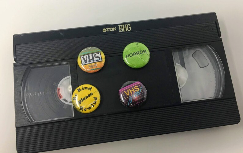 VHS Button Set Retro 80s Horror 1 Pin Gift Pack | Etsy
