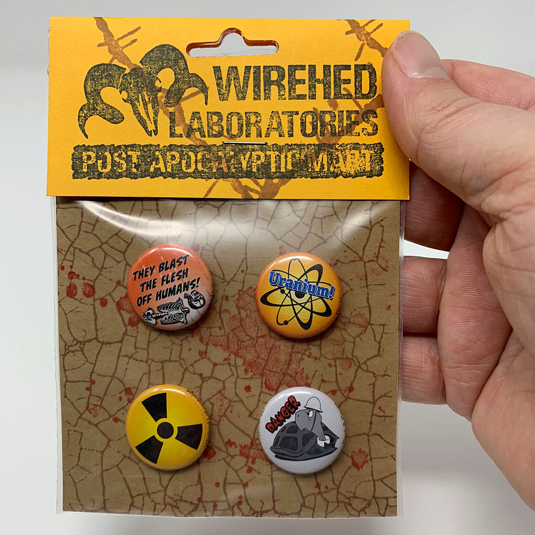 Atomic Fallout Buttons Small Pack of Four. Radiation Danger - Etsy Israel