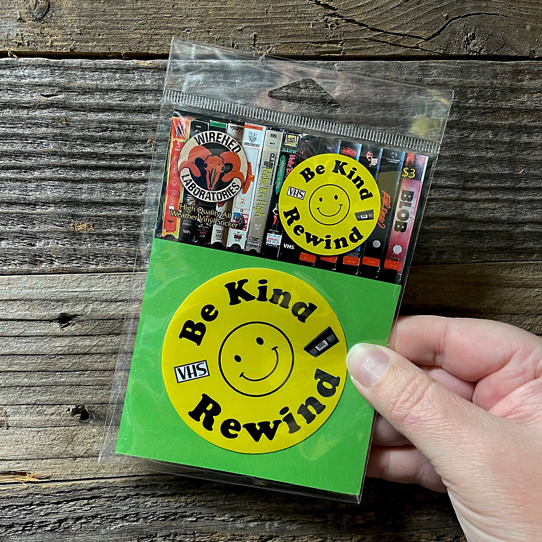 Be Kind Rewind VHS - Vinyl Sticker! 3" All Weather, Laminated Decal ...