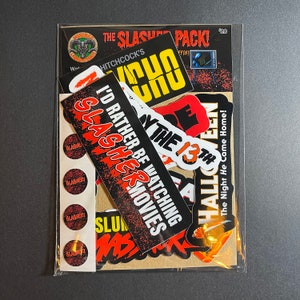 Slasher Classics Horror Movie Logos 12 Sticker Pack! "i'd Rather Be ...