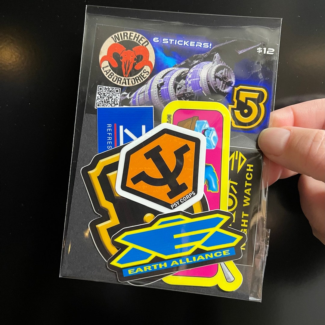 Babylon 5 Sticker Pack! 6 Sticker Set! Waterproof Vinyl Decals! Psy ...