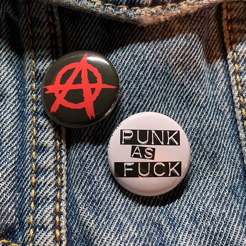 PUNK as FCK ANARCHY 1 Buttons Classic Pins for Your - Etsy