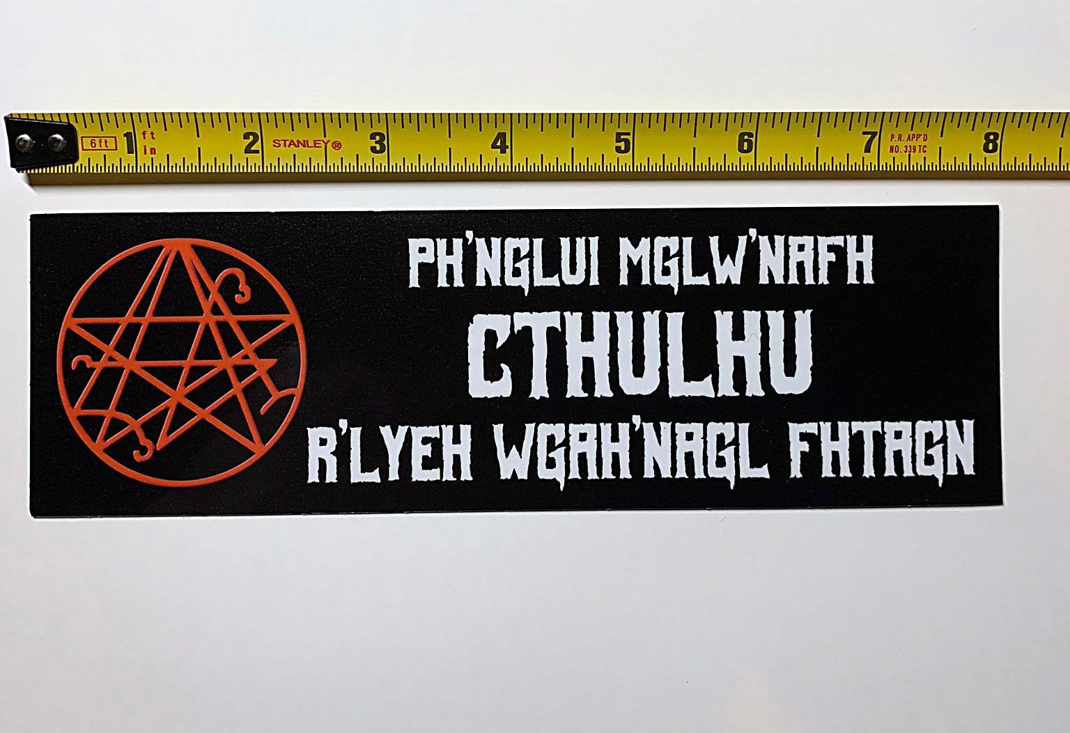 Cthulhu Bumper Sticker! Laminated Vinyl All Weather 8" H. P. Lovecraft ...