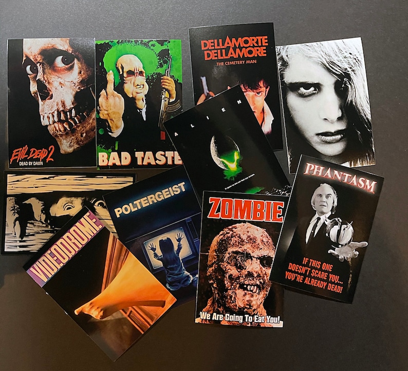 Horror Movie Mini Poster Sticker Pack Set of 10 Scary 2 X | Etsy