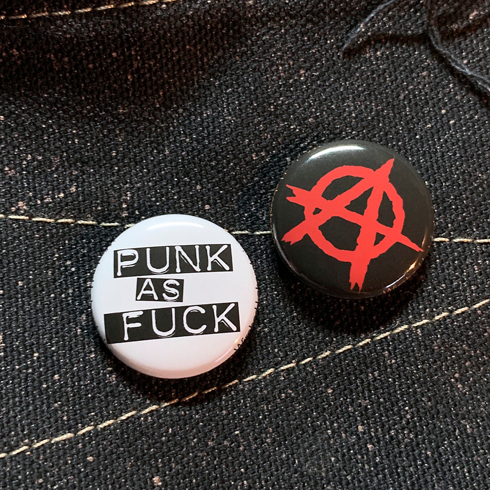 PUNK as FCK ANARCHY 1 Buttons Classic Pins for Your | Etsy