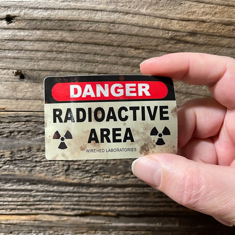 Radiation Warning Sticker Set! Distressed Graphics! Fallout Shelter ...