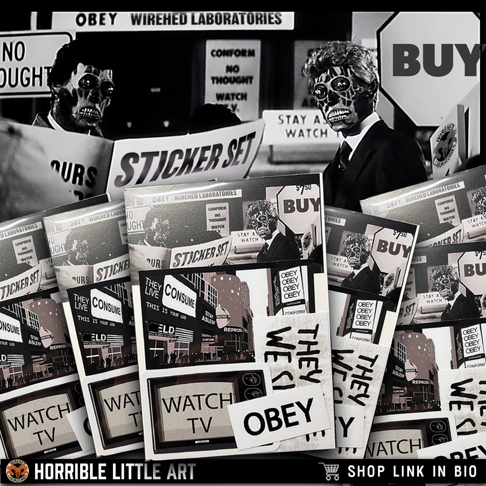 THEY LIVE We Sleep Vinyl Sticker Set 4 High Quality | Etsy