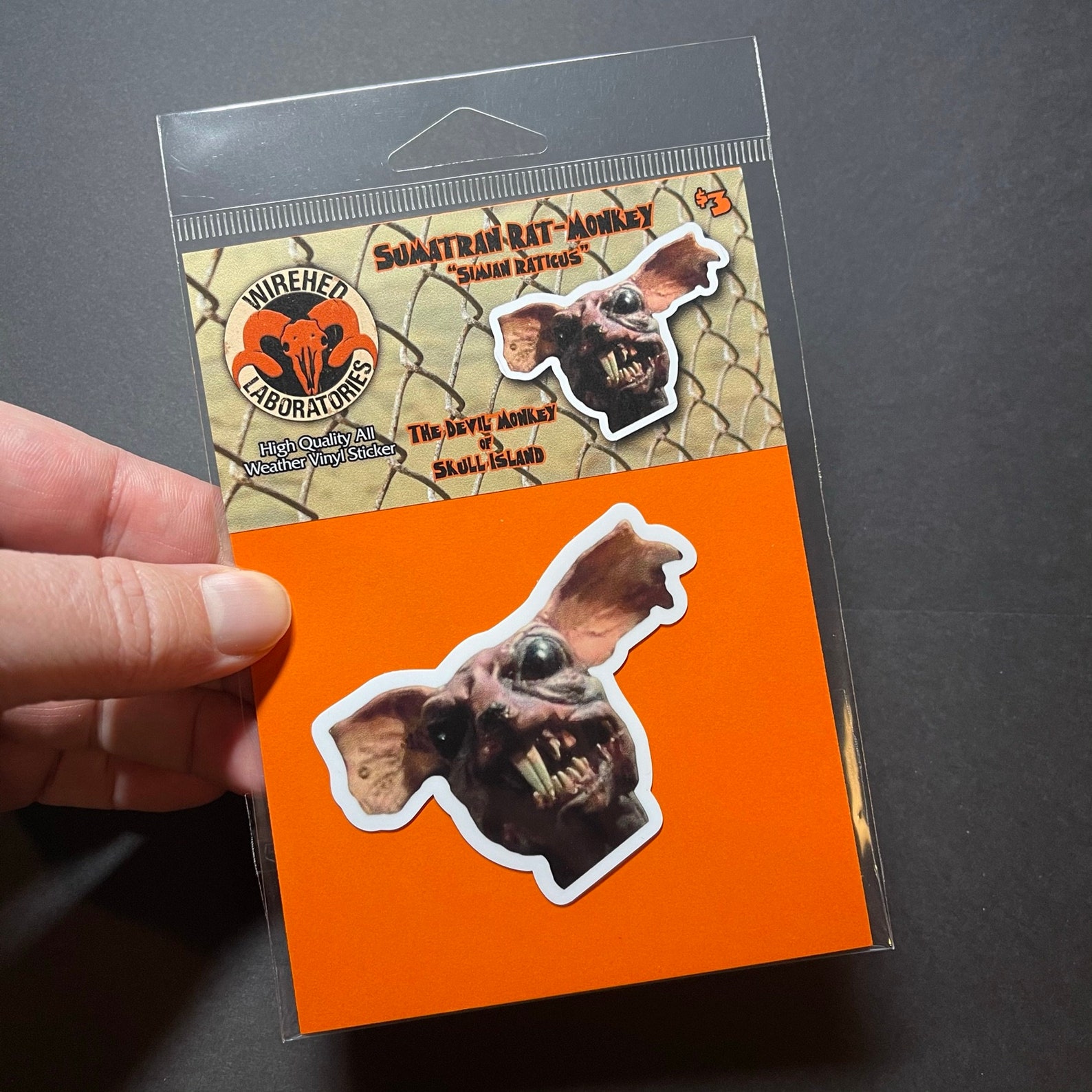 Dead Alive Sumatran Rat Monkey Vinyl Sticker Featured in the | Etsy