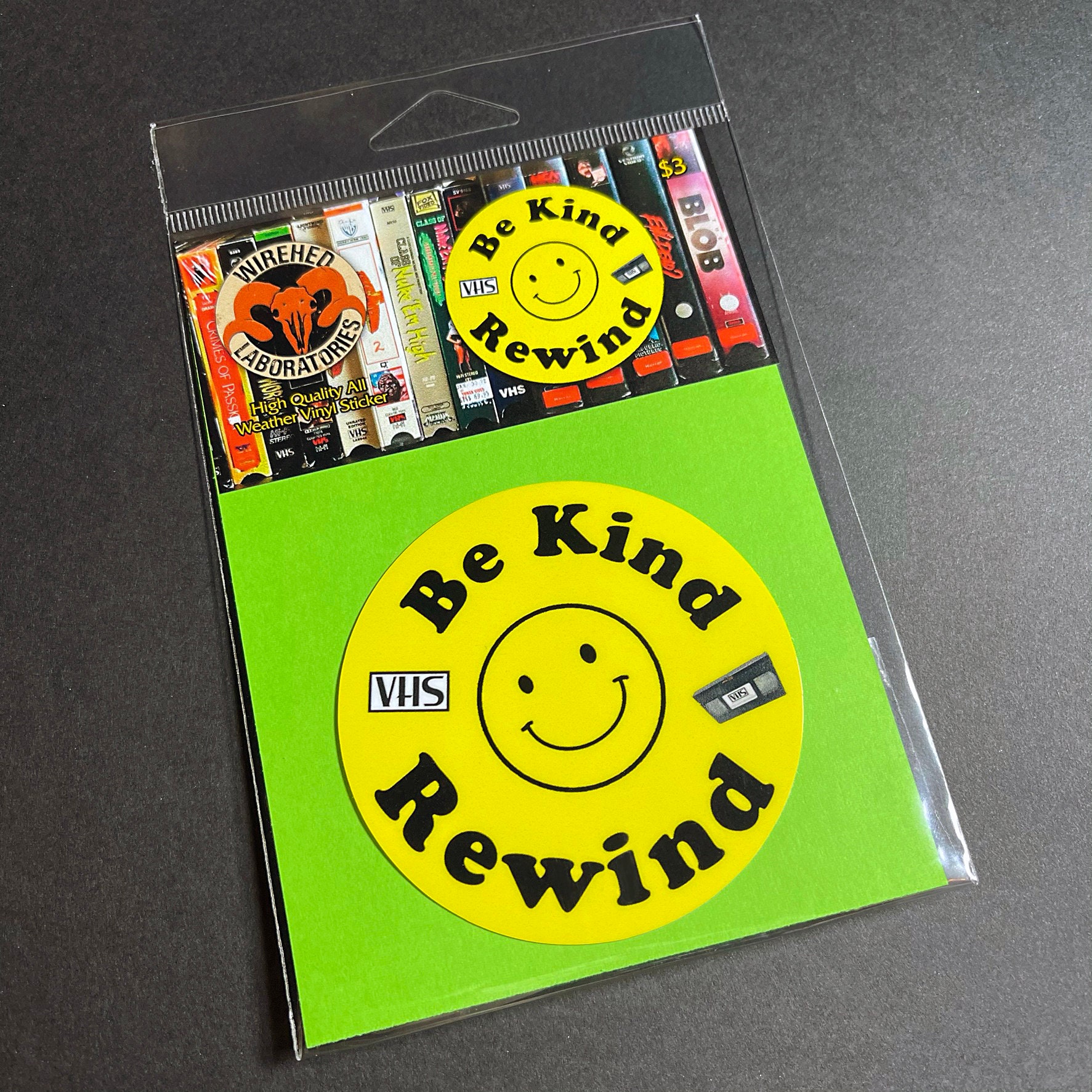 Be Kind Rewind VHS Vinyl Sticker 3 all weather | Etsy