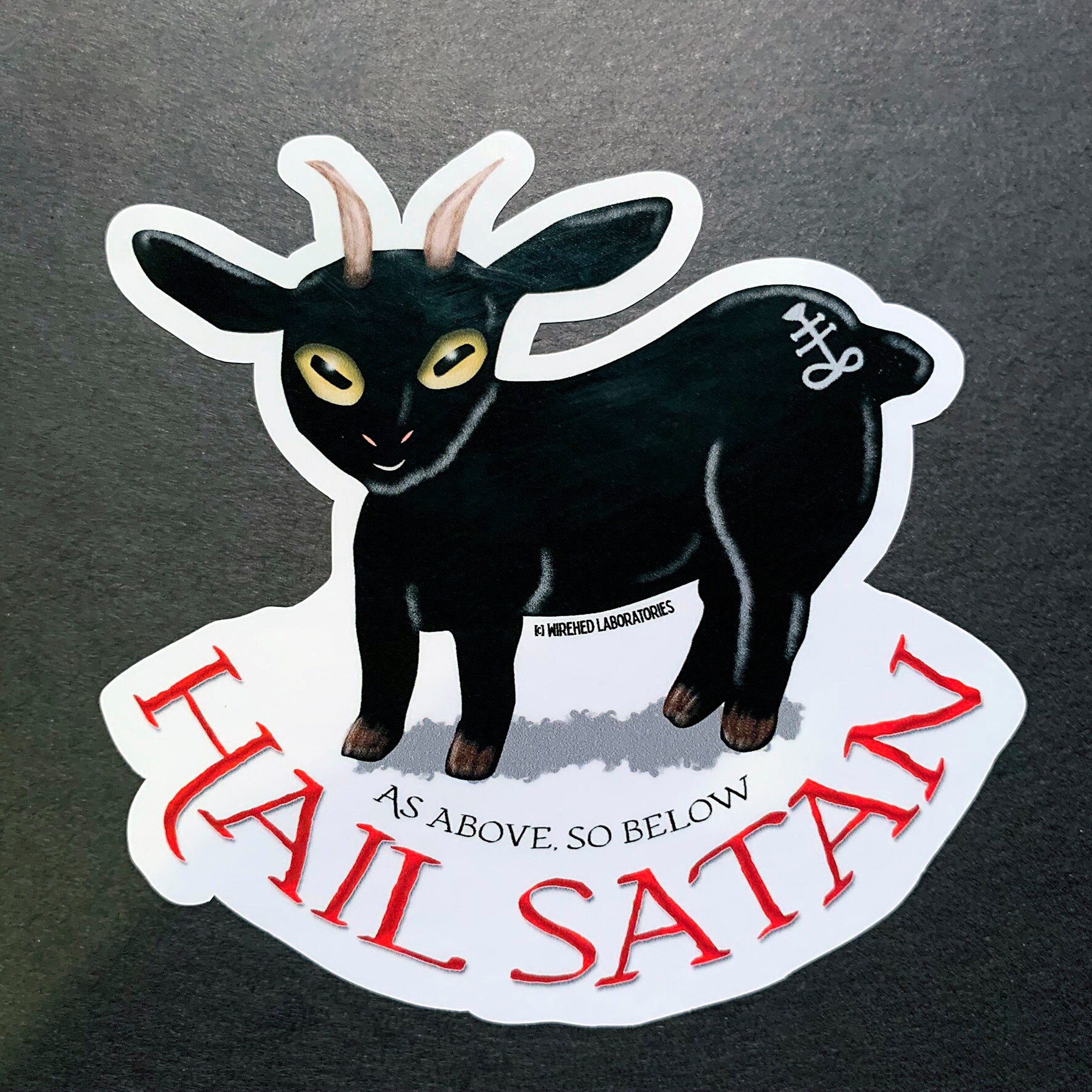 HAIL SATAN Goat Vinyl Sticker 4.5 All Weather | Etsy