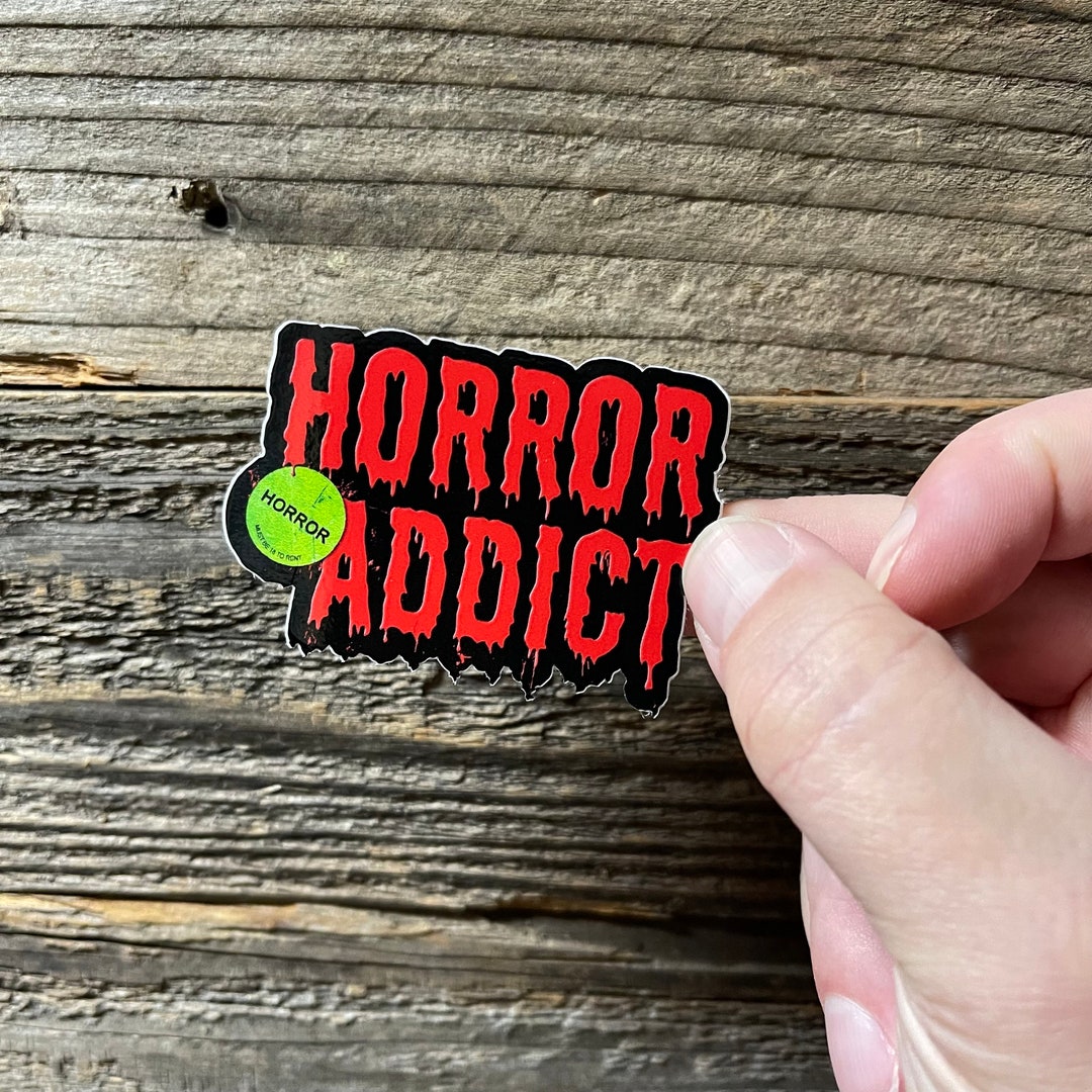 Mini HORROR ADDICT Vinyl Sticker Small 3 Laminated, Weather Proof ...