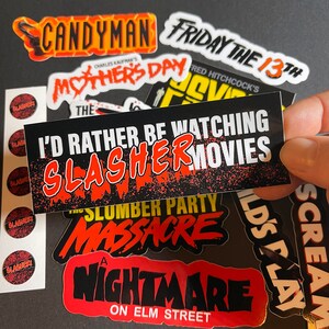 Slasher Classics Horror Movie Logos 12 Sticker Pack! "i'd Rather Be ...