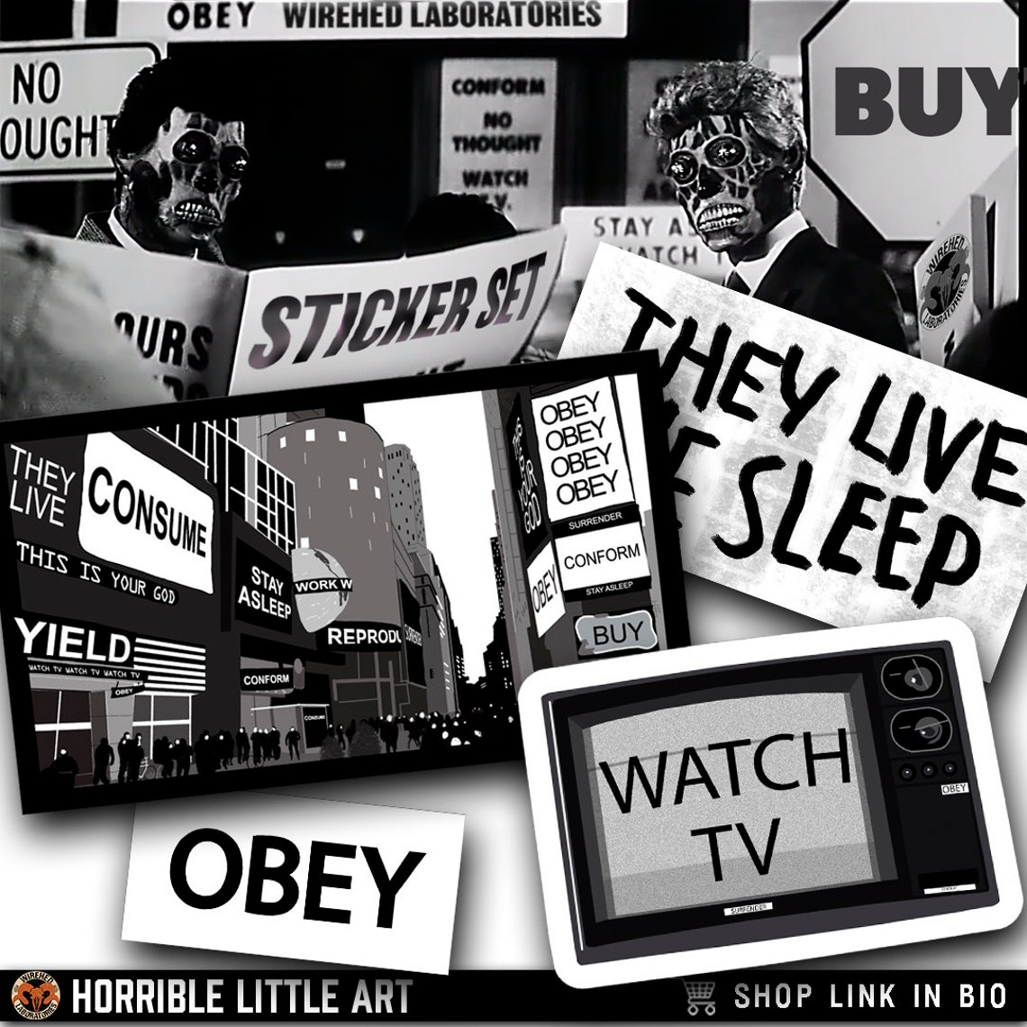 THEY LIVE We Sleep Vinyl Sticker Set 4 High Quality - Etsy