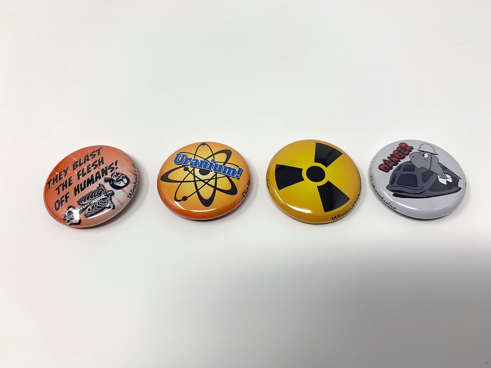 Atomic Fallout Buttons Small Pack of Four. Radiation Danger | Etsy