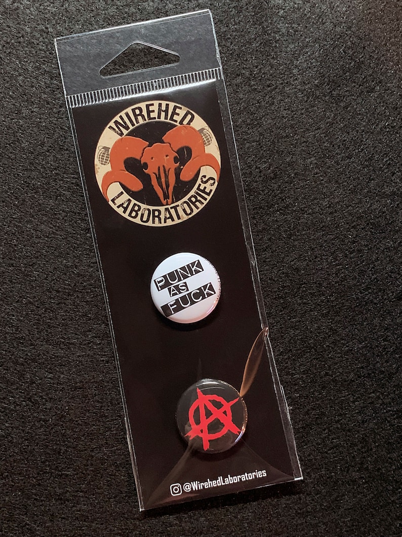 PUNK as FCK ANARCHY 1 Buttons Classic Pins for Your - Etsy